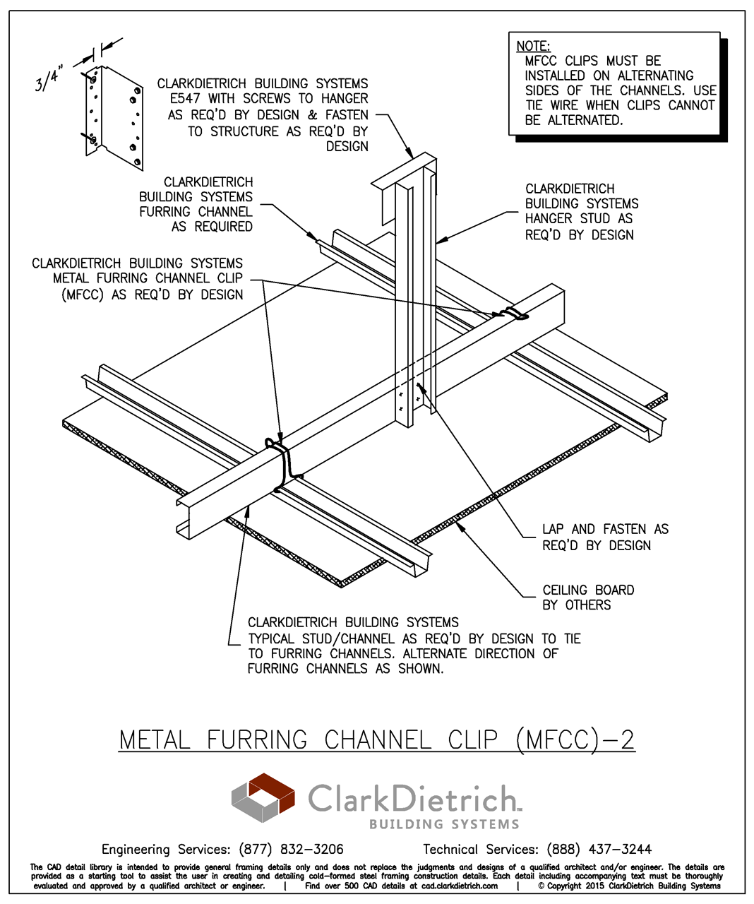 Metal Furring Channel Clips (MFCC) | ClarkDietrich Building Systems